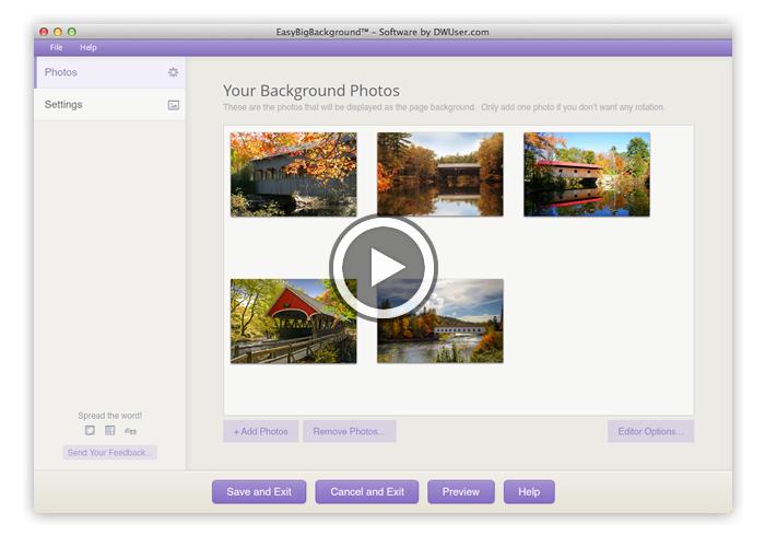 EasyBigBackground - Full-screen background images made ridiculously easy